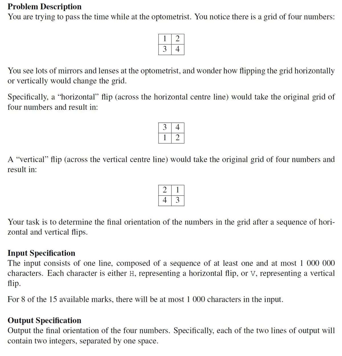 Participation du LFI à la Canadian Computing Competition - French ...