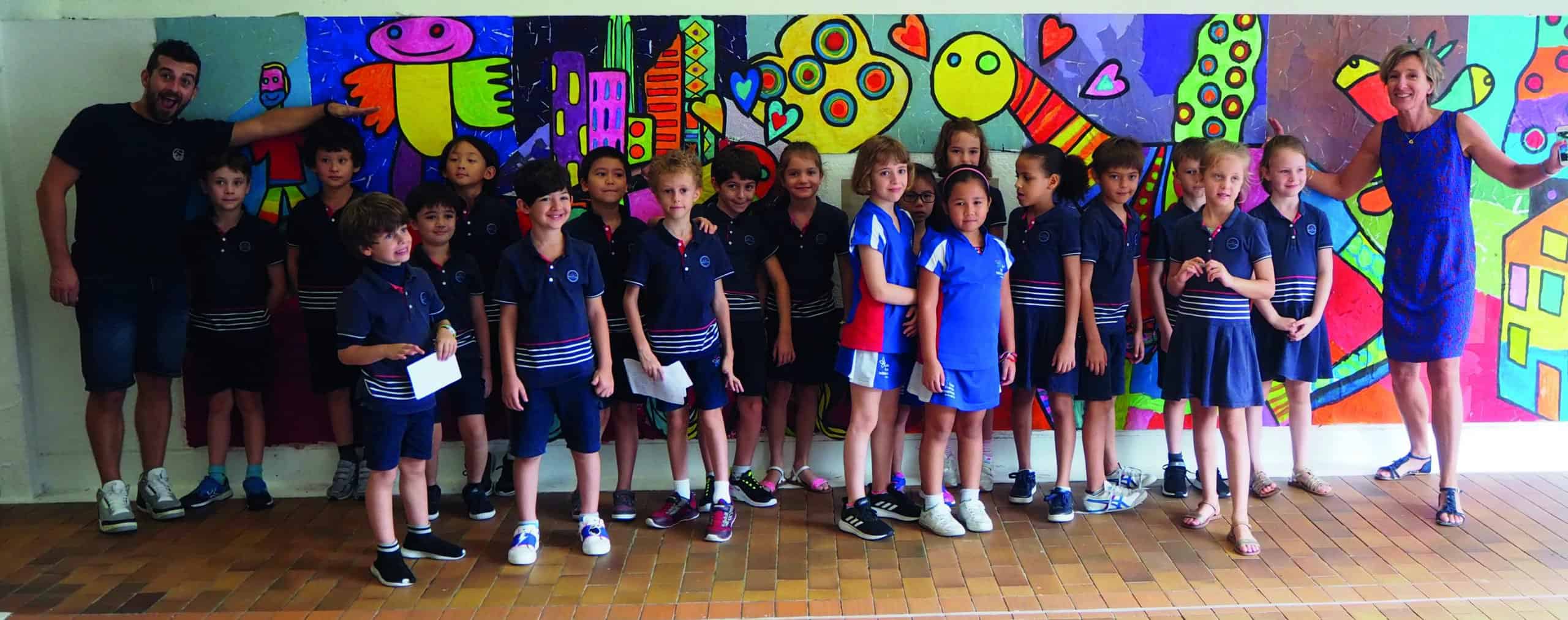 Une fresque murale réalisée par les élèves de CE1A avec l’aide de l ...