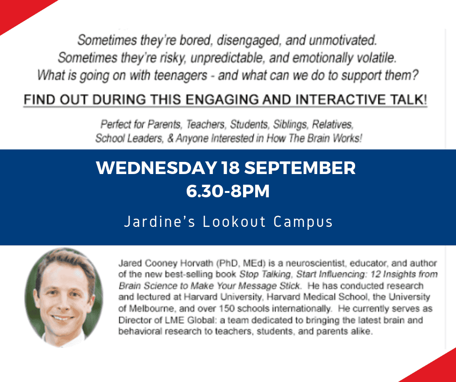 Dr. Jared Horvath to visit FIS to give a talk on "Exploring the Teenage ...