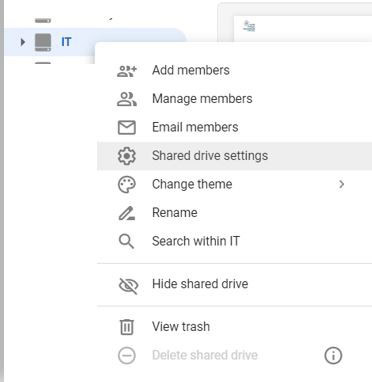 How to set share options for Shared Drives - French International ...