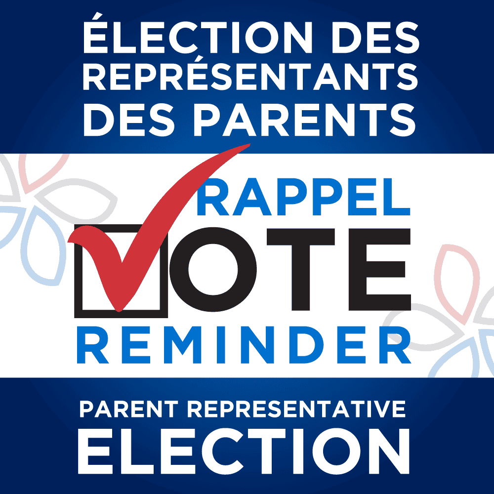 REMINDER: PARENT REPRESENTATIVE ELECTION