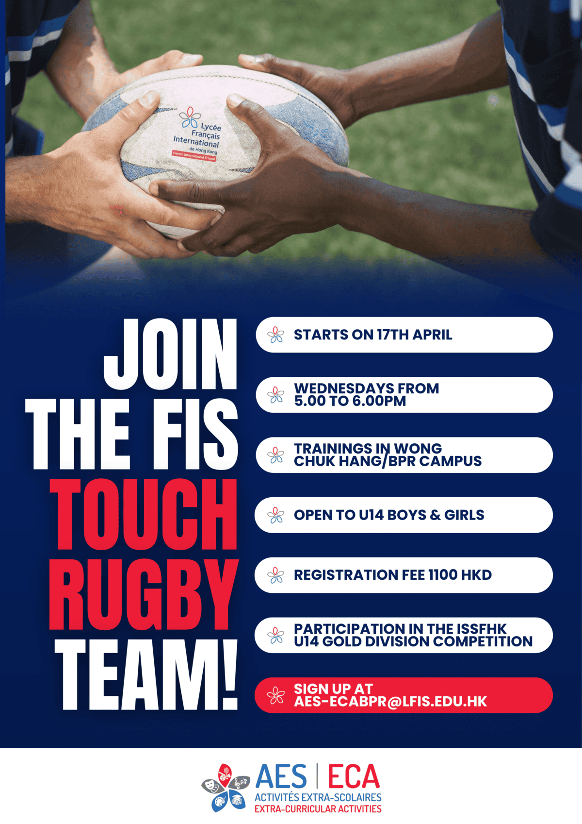 New Touch-rugby ECA for middle-schoolers